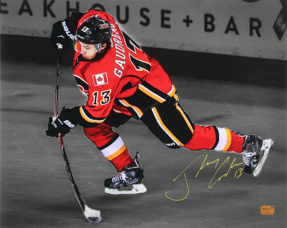 Johnny Gaudreau Signed Calgary Flames 16x20 Photo (Gaudreau Hologram)