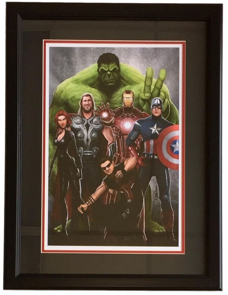 Marvel "Avengers" 12x18 Custom Framed Lithograph Display