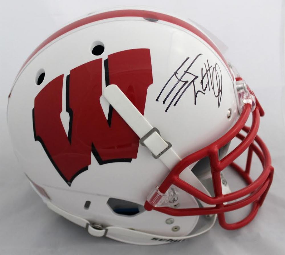 J.J. Watt Signed Wisconsin Badgers Authentic On-Field Full-Size Helmet ...