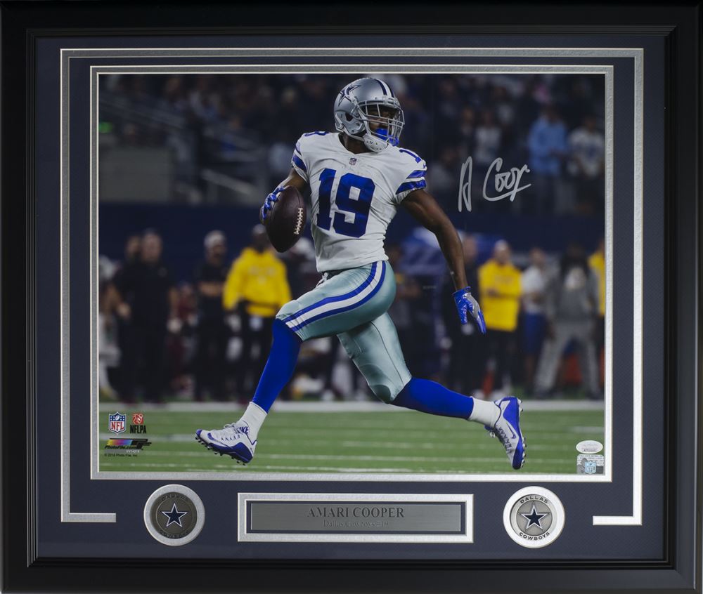 Amari Cooper Signed Dallas Cowboys 22x27 Custom Framed Photo Display ...