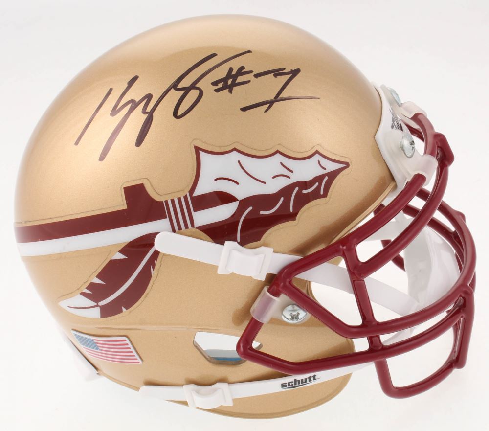 Kelvin Benjamin Signed Florida State Seminoles Mini Helmet (JSA COA)