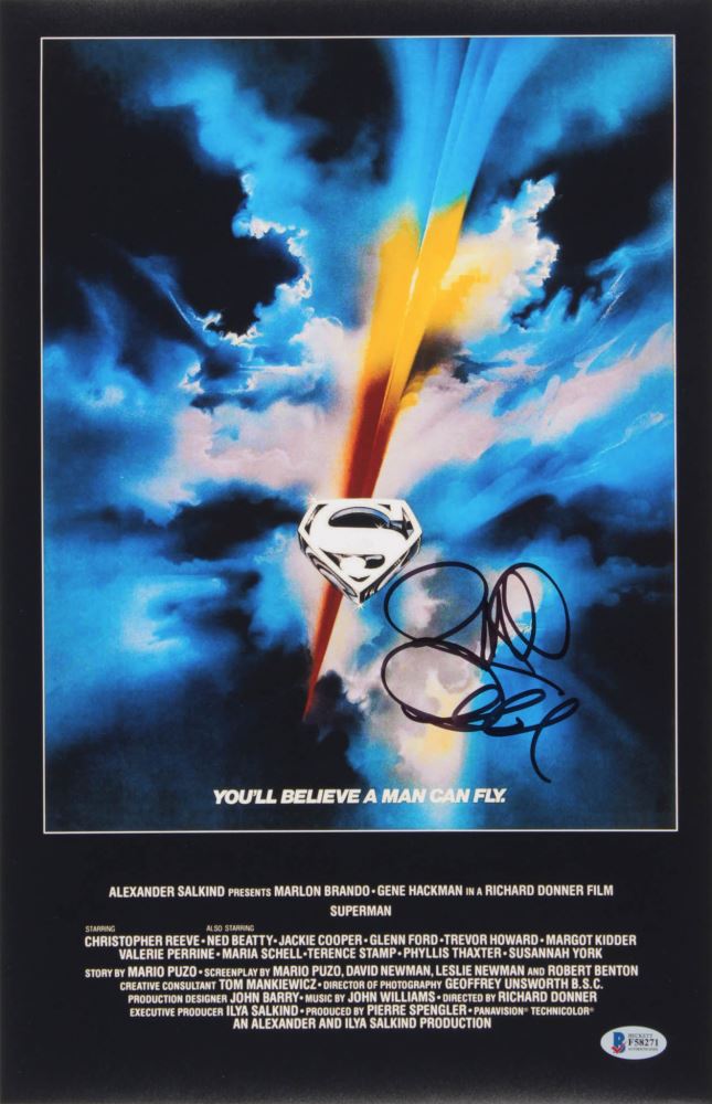 Richard Donner Signed Superman 11x17 Movie Poster Photo (Beckett COA)