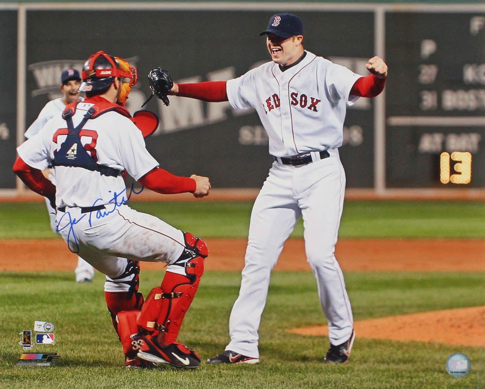 Jason Varitek Signed Boston Red Sox "Lester's No Hitter" 16x20 Photo ...