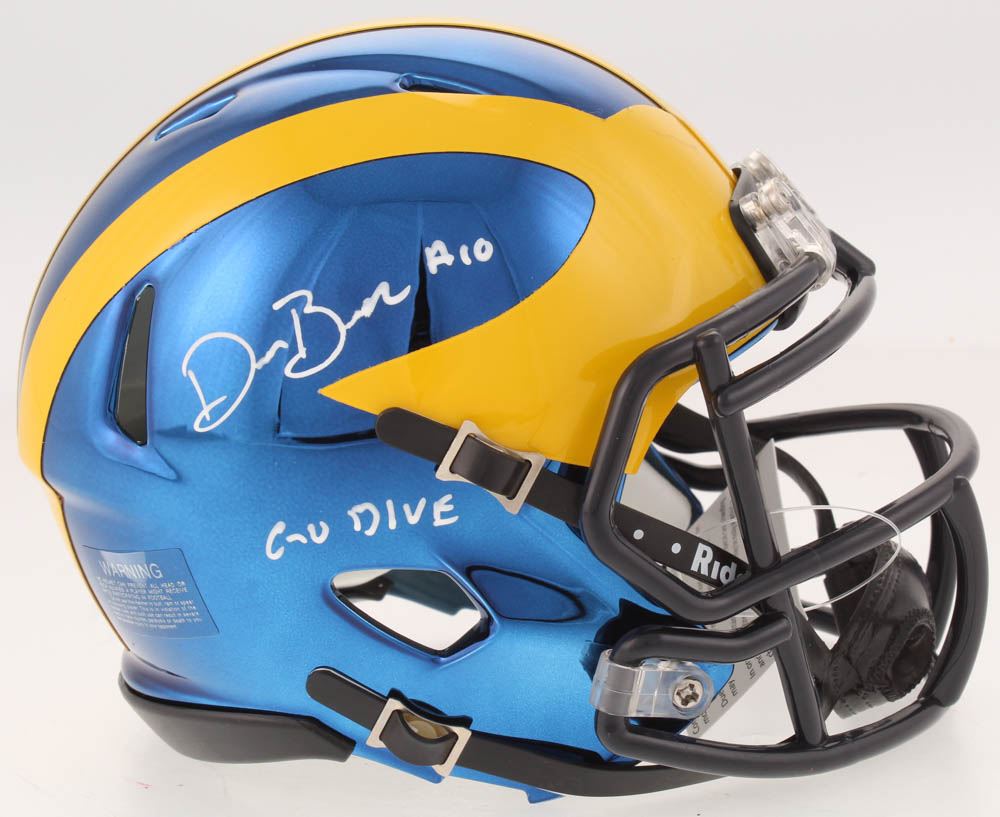 Devin Bush Jr. Signed Michigan Wolverines Chrome Mini Speed Helmet ...