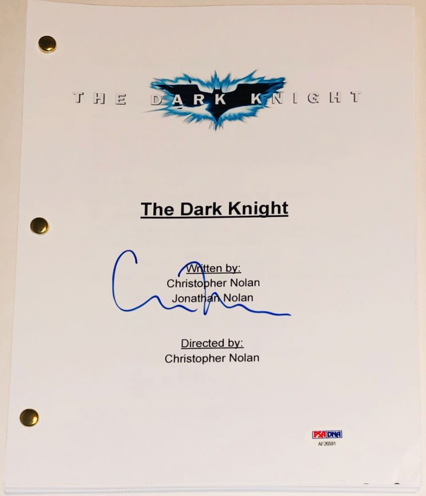 Christopher Nolan Signed "The Dark Knight Rises" Movie Script (PSA COA)