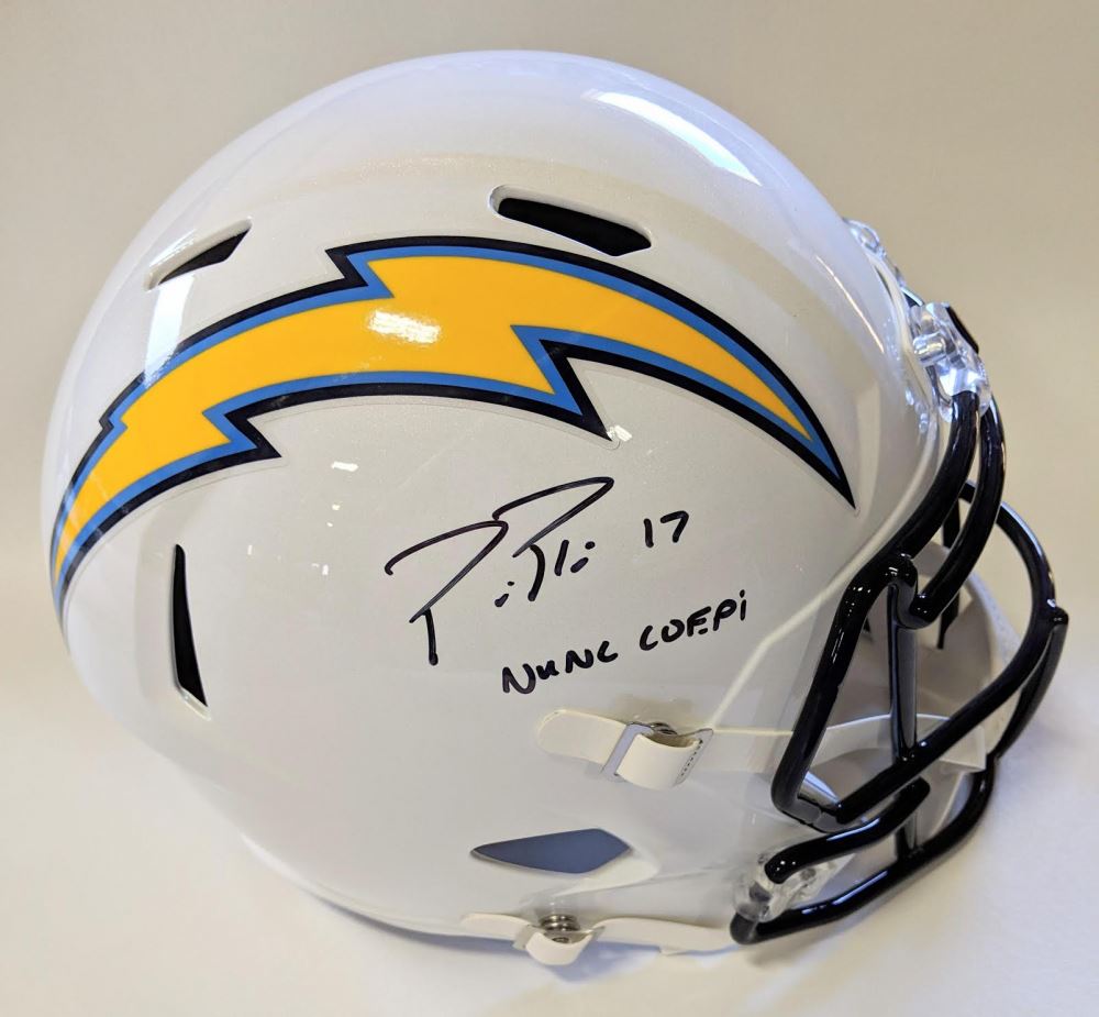 Philip Rivers Signed Los Angeles Chargers Full-Size Speed Helmet ...