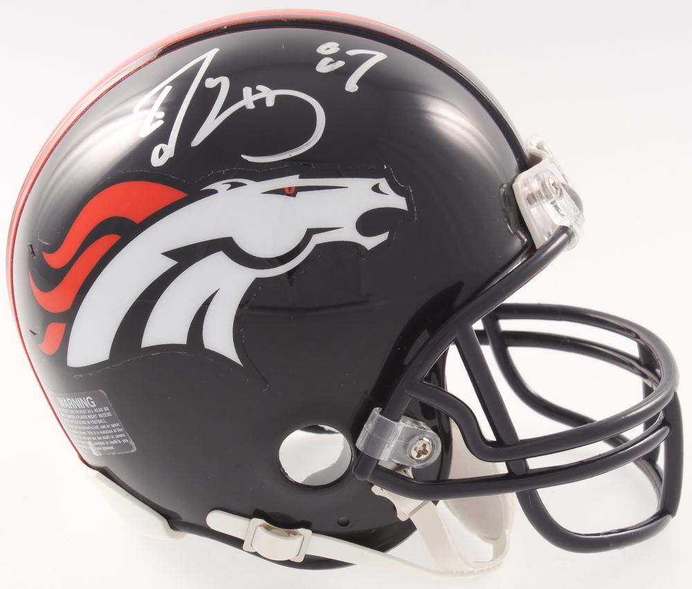 Ed McCaffrey Signed Devner Broncos Mini Helmet (JSA COA)