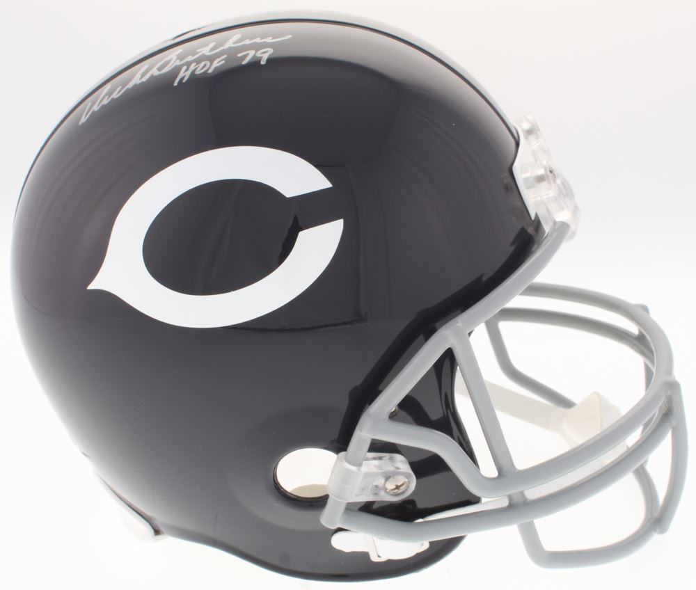 Dick Butkus Signed Chicago Bears Full-Size Throwback Helmet Inscribed ...