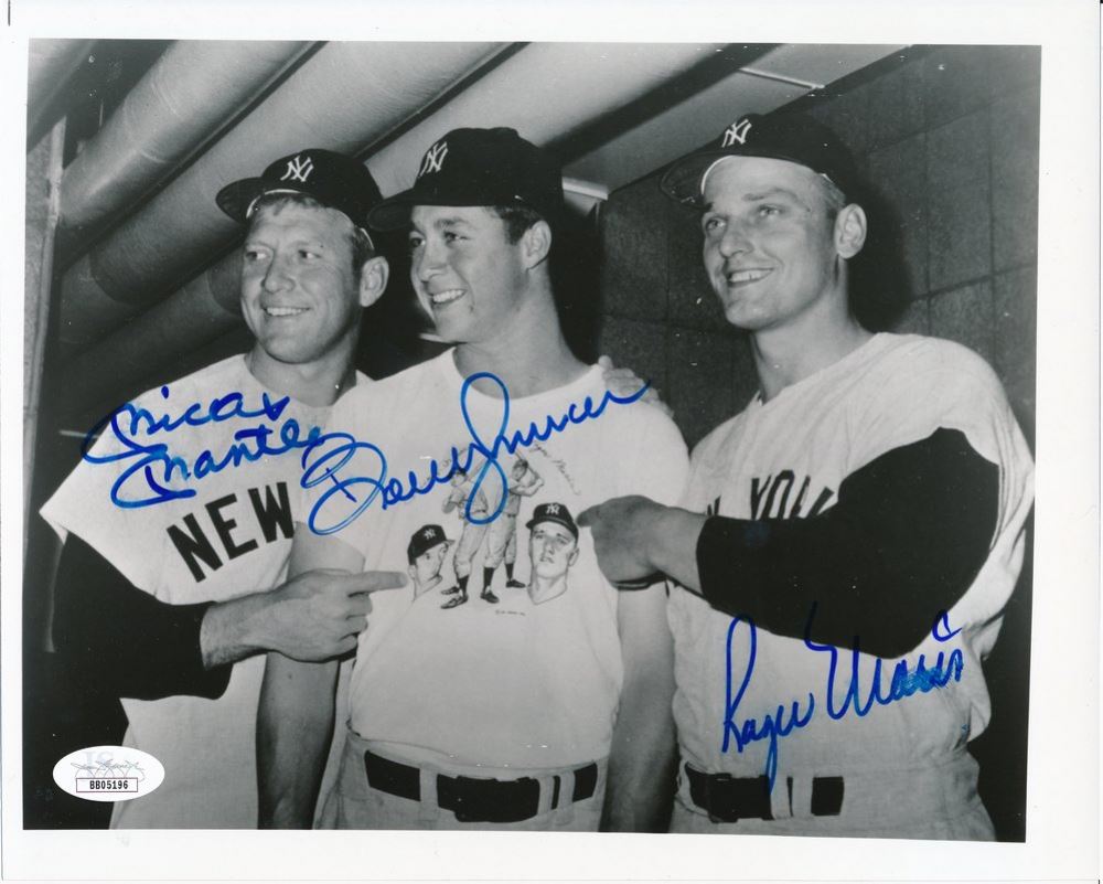 Mickey Mantle, Bobby Murcer Roger Maris Signed New York Yankees 8x10 ...