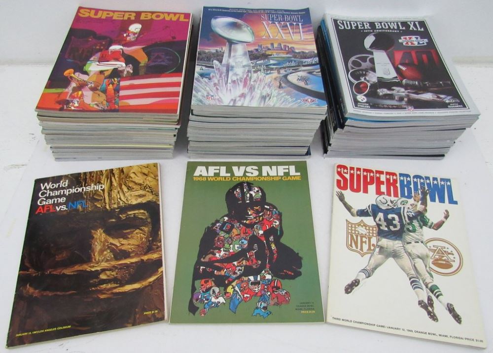 Lot of (53) Official Super Bowl I-LIII Game Programs