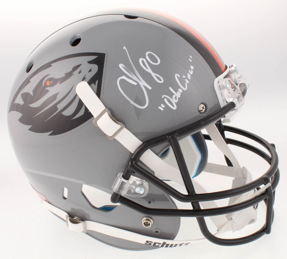 Chad Johnson Signed Oregon State Beavers Full-Size Helmet Inscribed ...