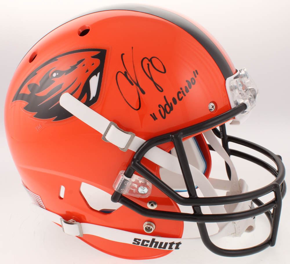 Chad Johnson Signed Oregon State Beavers Full-Size Helmet Inscribed ...