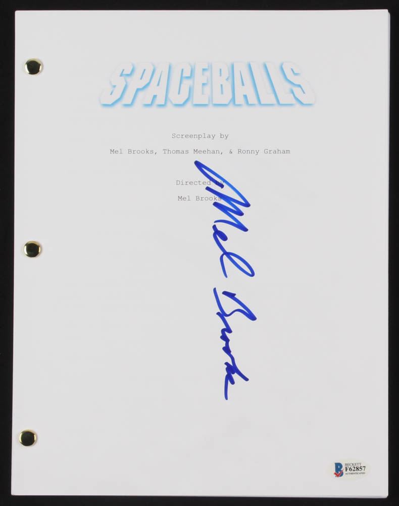 Mel Brooks Signed "Spaceballs" Movie Script (Beckett COA)