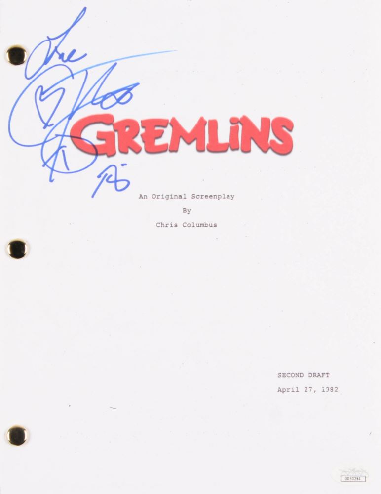 Corey Feldman Signed "Gremlins" Full Movie Script Inscribed "Love" (PSA ...