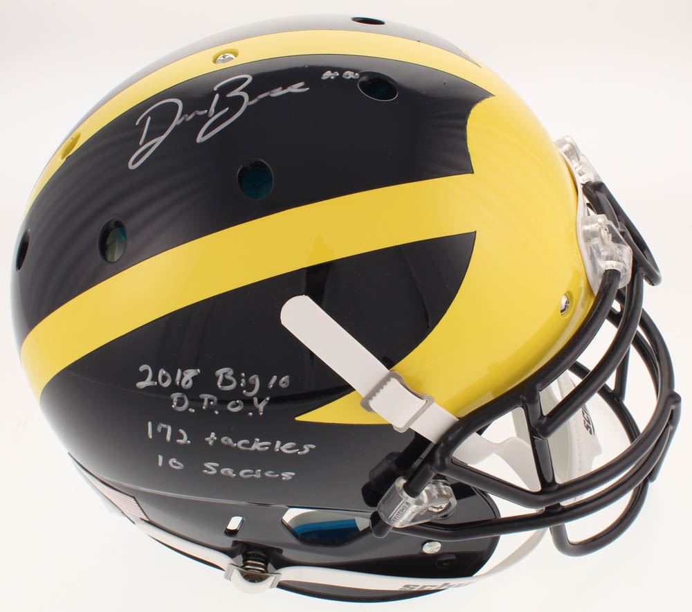 Devin Bush Signed Michigan Wolverines Full-Size Authentic On-Field ...