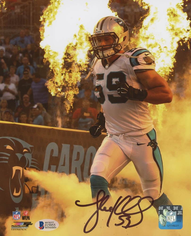Luke Kuechly Signed Carolina Panthers 8x10 Photo (Beckett COA)