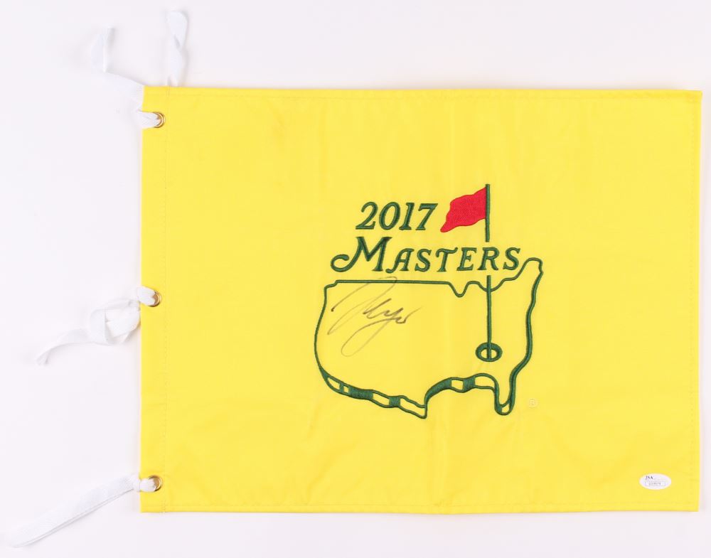 Sergio Garcia Signed 2017 Masters Tournament Pin Flag (JSA COA)