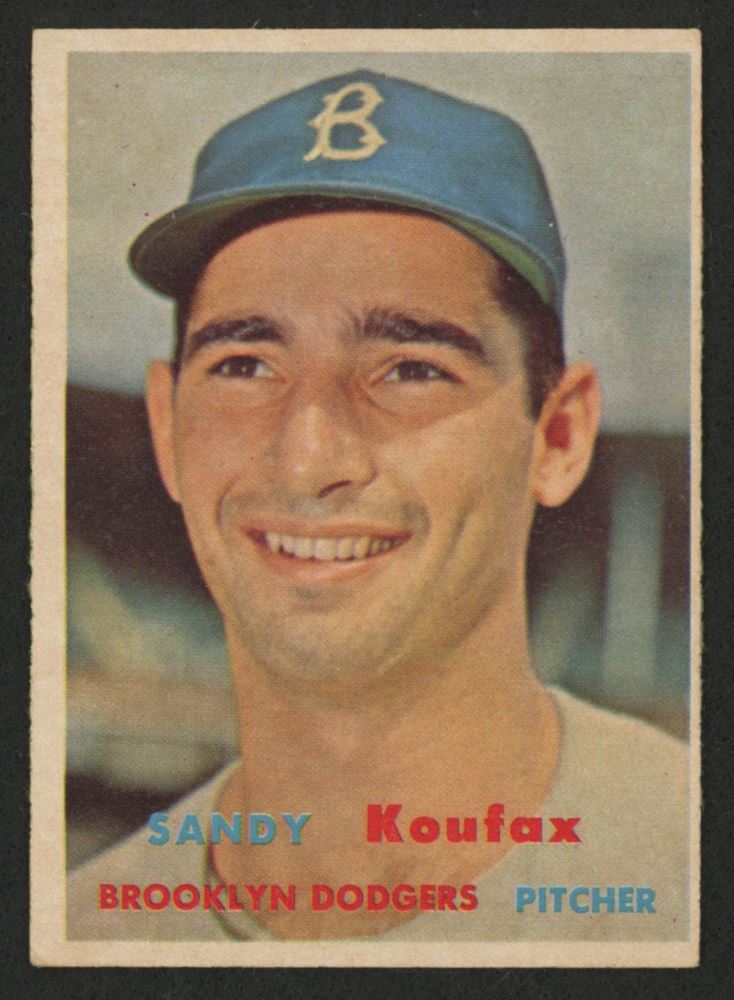 1957 Topps #302 Sandy Koufax DP