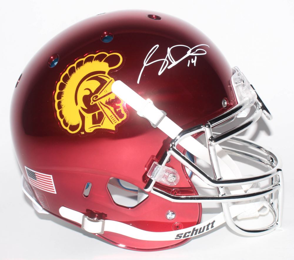 Sam Darnold Signed USC Trojans Full-Size Authentic On-Field Chrome ...