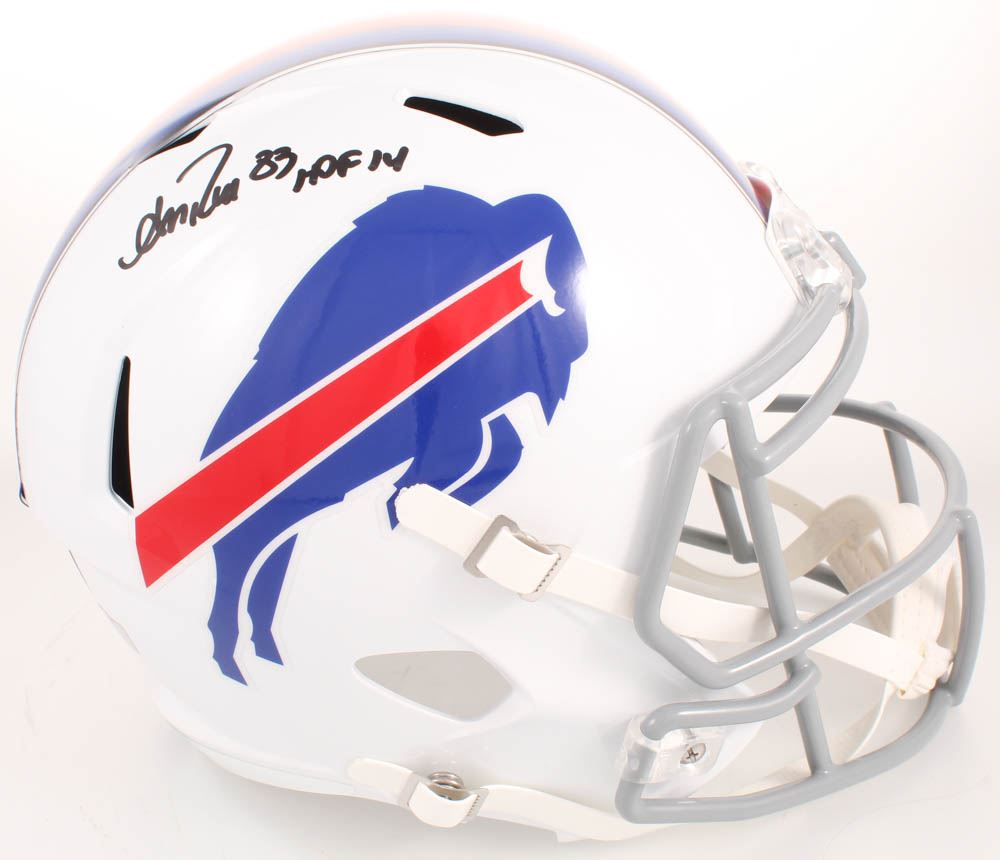 Andre Reed Signed Buffalo Bills Full-Size Speed Helmet Inscribed "HOF ...