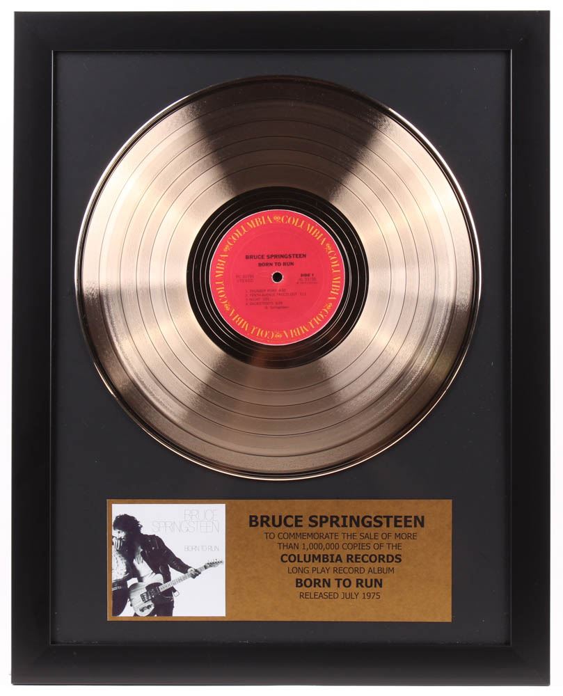Bruce Springsteen Framed 16x20 Gold Plated "Born to Run" Record Album ...