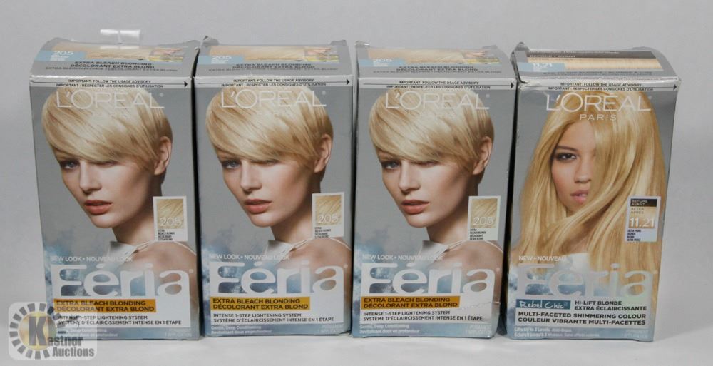 4 Boxes Of Assorted Blonde Loreal Hair Dye