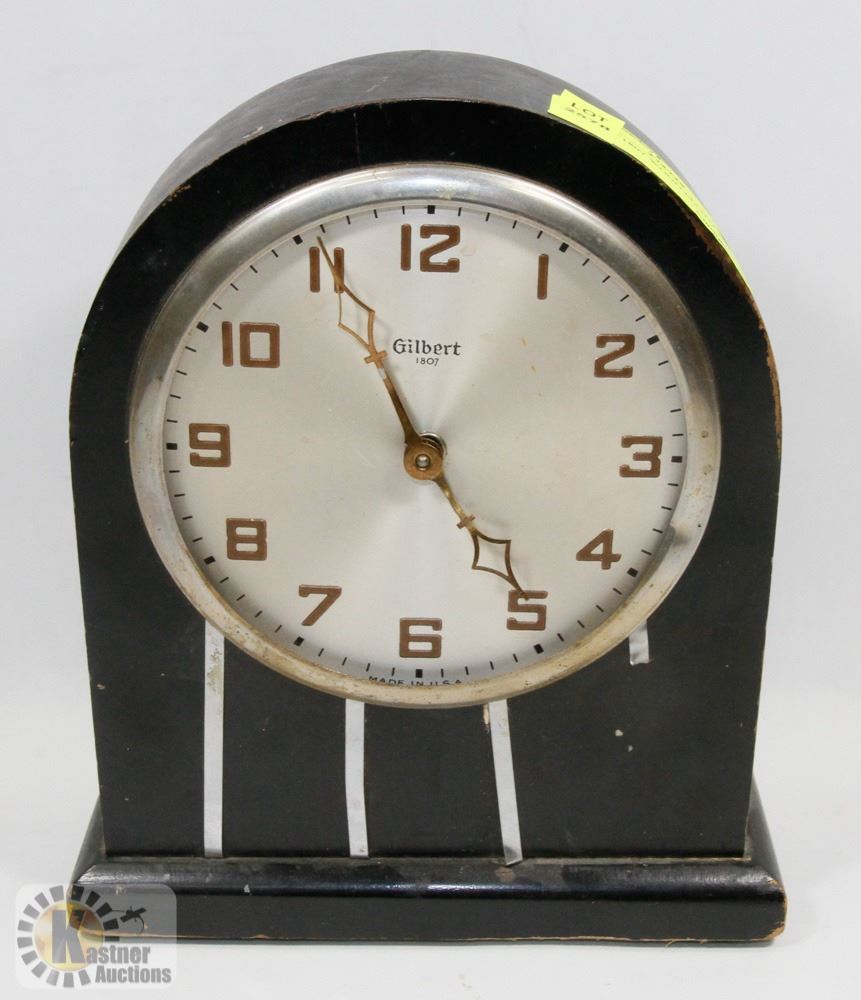 GILBERT 1807 WOOD MANTLE CLOCK