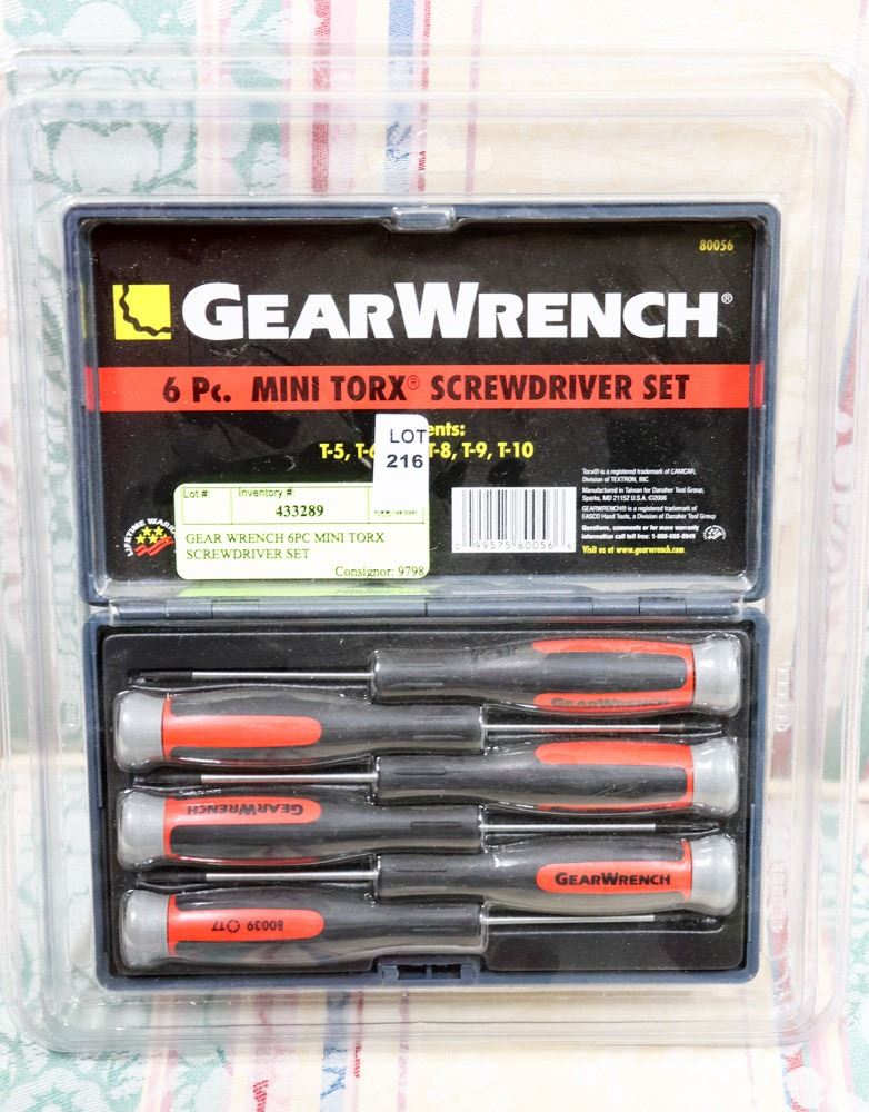 GEAR WRENCH 6PC MINI TORX SCREWDRIVER SET
