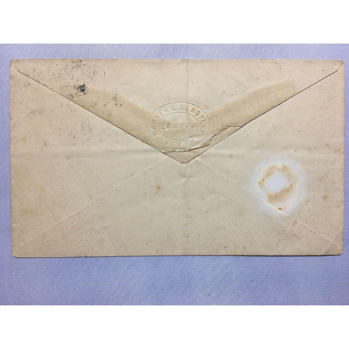 1800s London Original Postmarked Handwritten Envelope with Letter