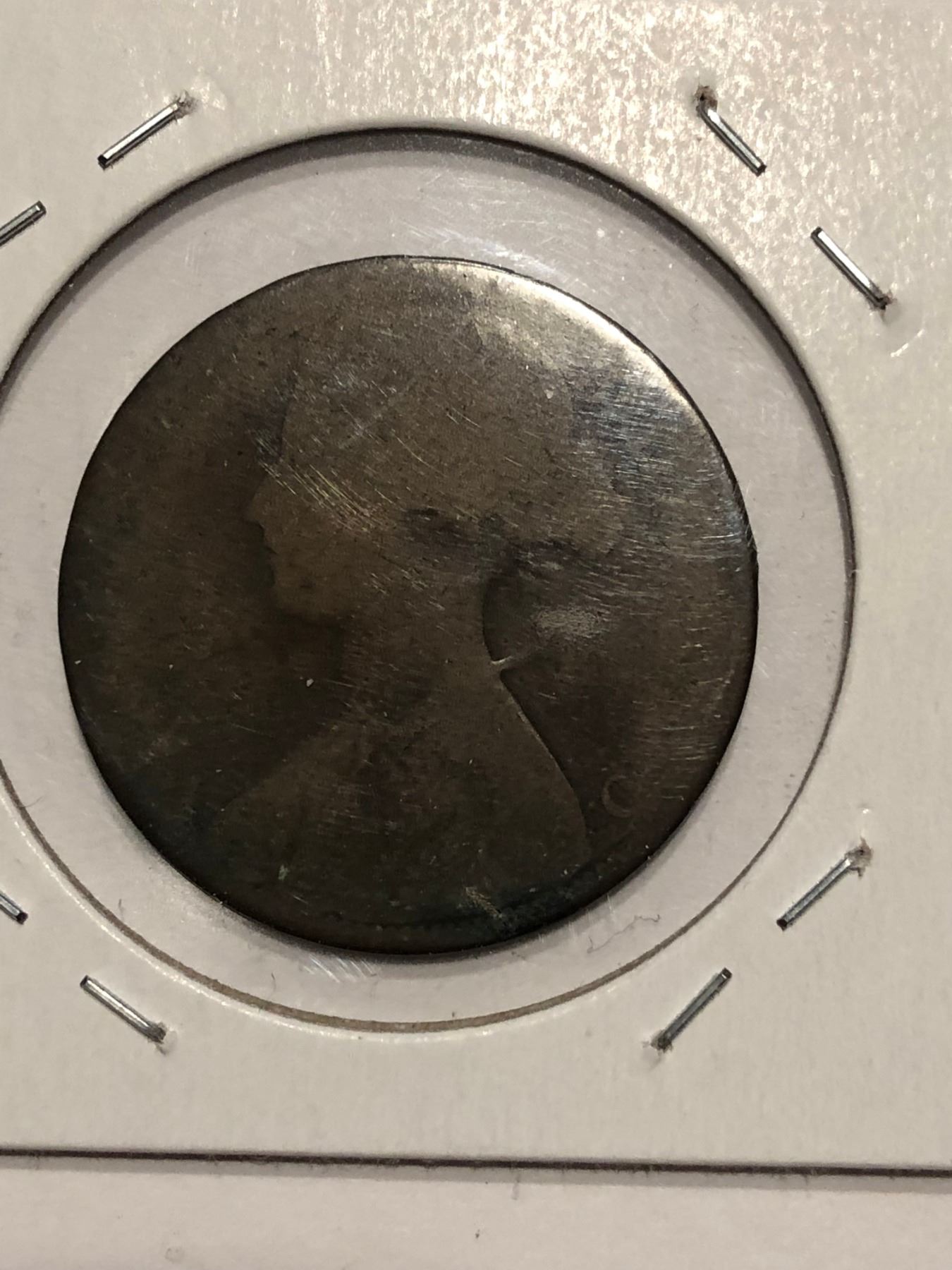 Rare 1863 United Kingdom Large One Penny Bronze Book Number KM 749.2