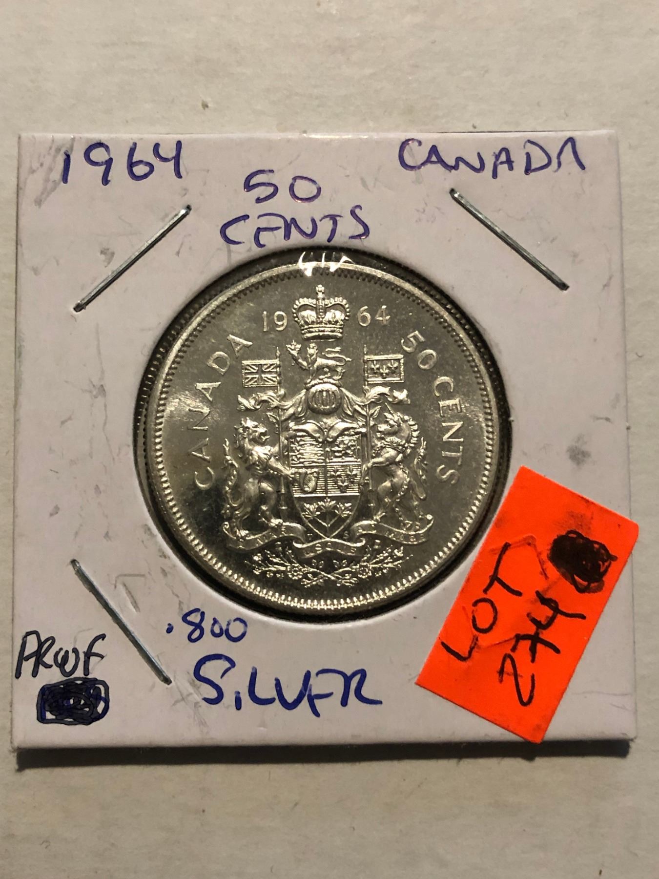 Beautiful 1964 Silver Canada Half Dollar PROOF