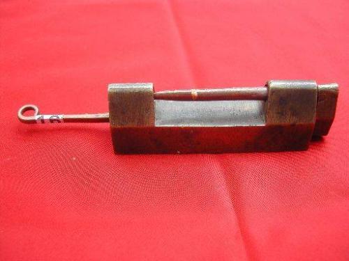 Antique Chinese Brass Lock and Key