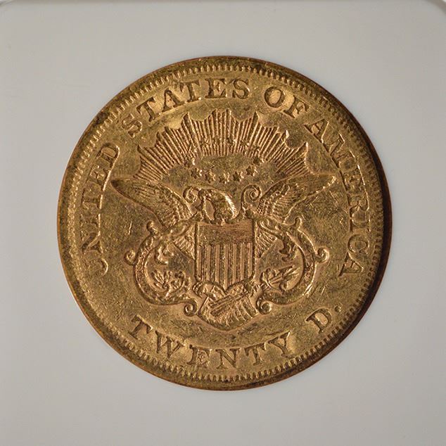 1865 $20 Liberty Head Double Eagle Gold Coin NGC XF45