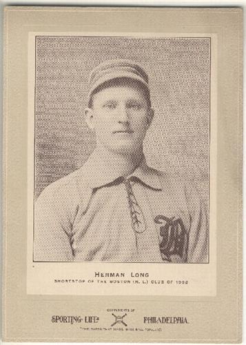 Herman Long 1902 W600 Cabinet Photo Baseball Card