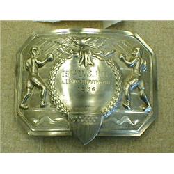 Boxing belt buckle Sterling Silver