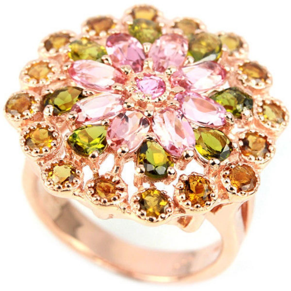 NATURAL MULTI COLOR TOURMALINE Ring