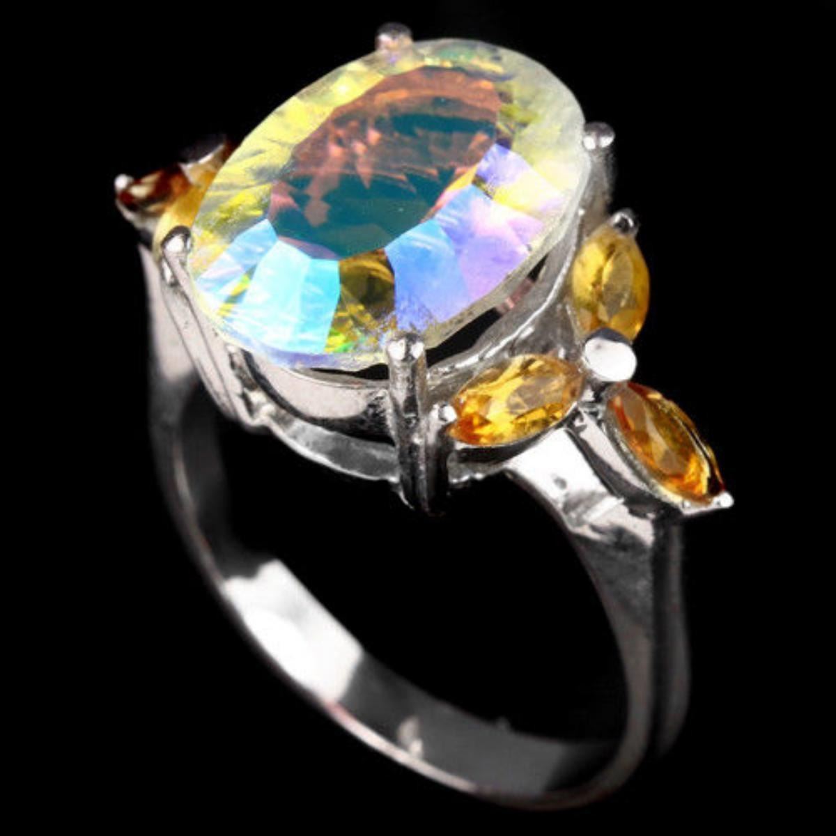 Natural AAA MULTI COLOR, TOPAZ & CITRINE Ring