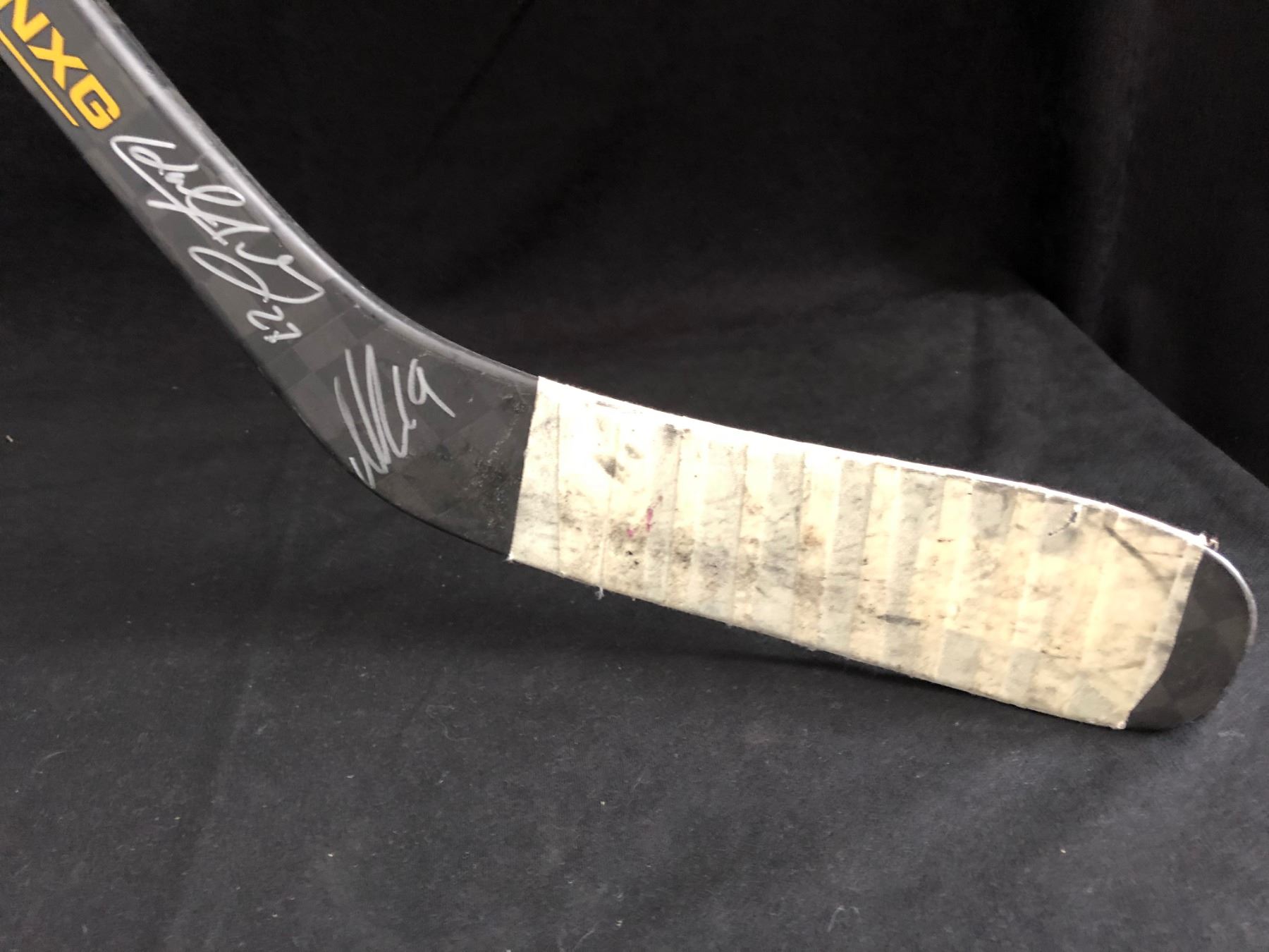 NICKLAS BACKSTROM & KARL ALZNER SIGNED BAUER HOCKEY STICK (ALZNER GAME ...