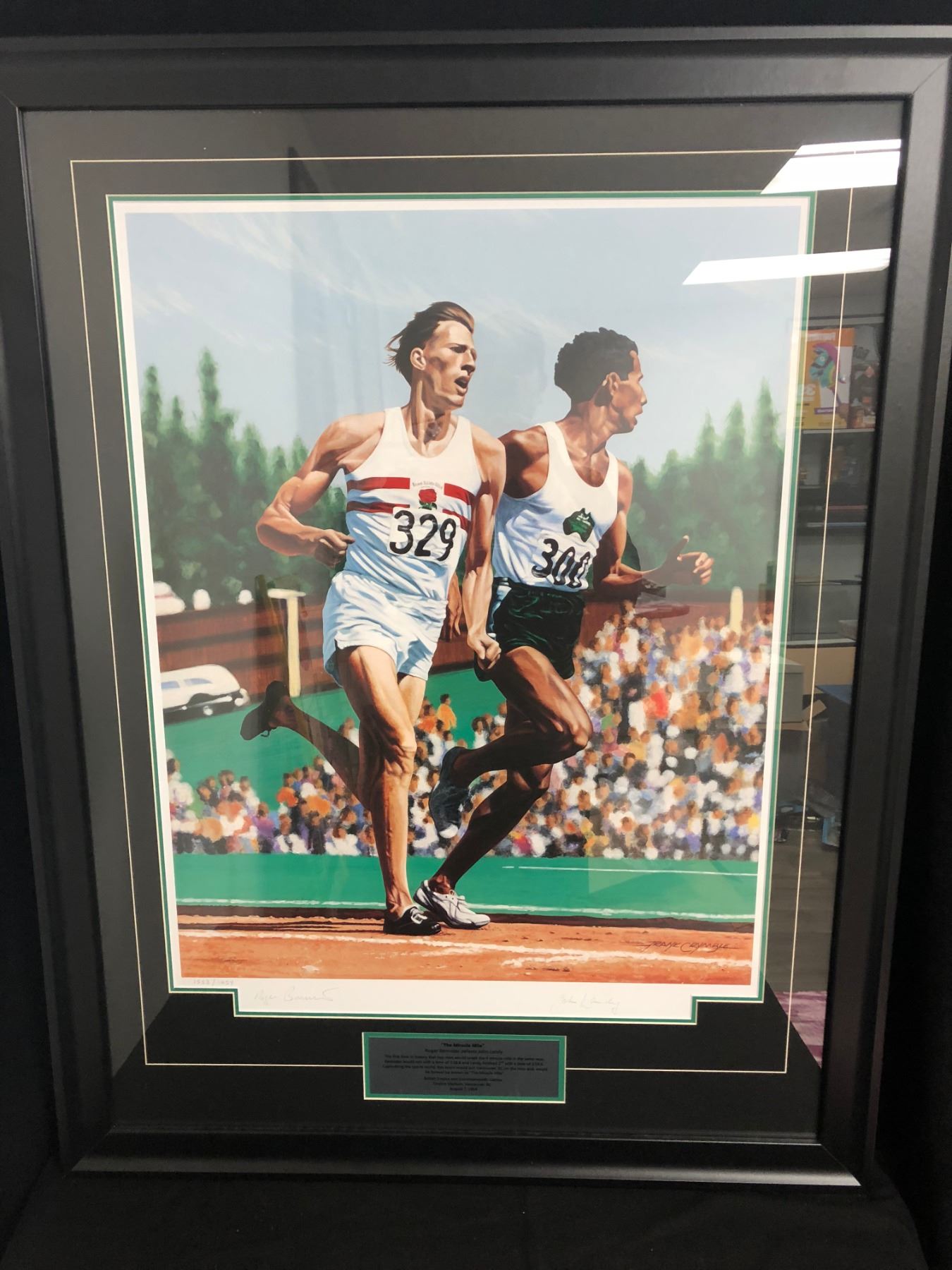 ROGER BANNISTER/ JOHN LANDY DUAL SIGNED "THE MIRACLE MILE" FRAMED ...