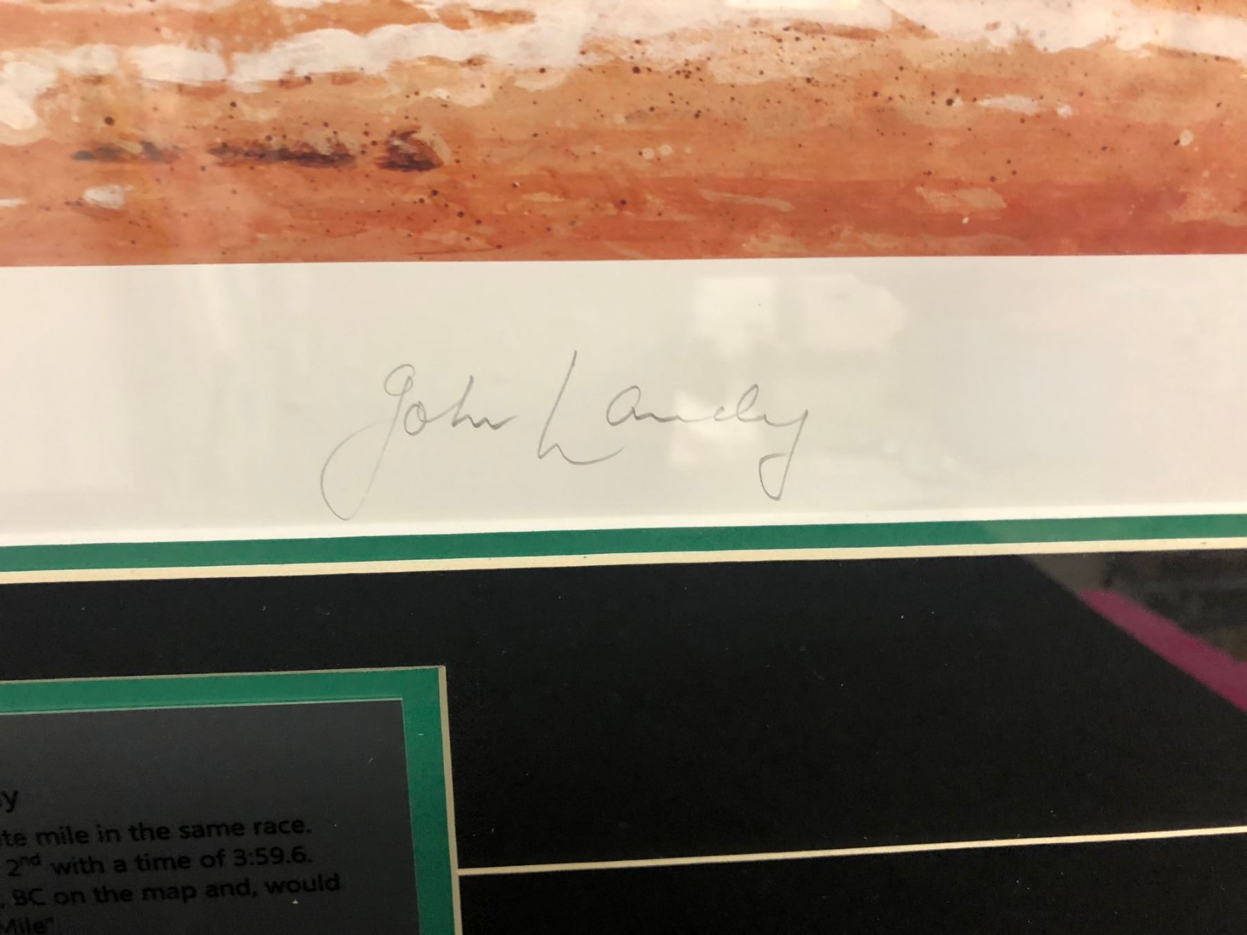 ROGER BANNISTER/ JOHN LANDY DUAL SIGNED "THE MIRACLE MILE" FRAMED ...