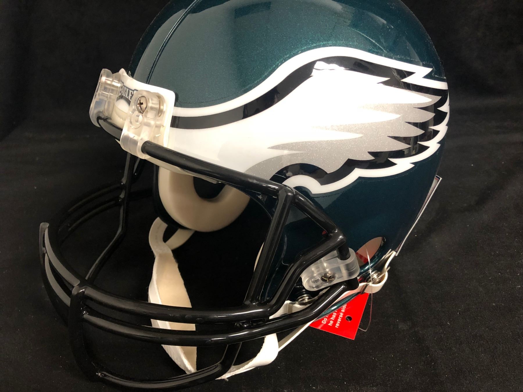 LESEAN McCOY SIGNED ON FIELD EAGLES HELMET W/ FANATICS HOLOGRAM