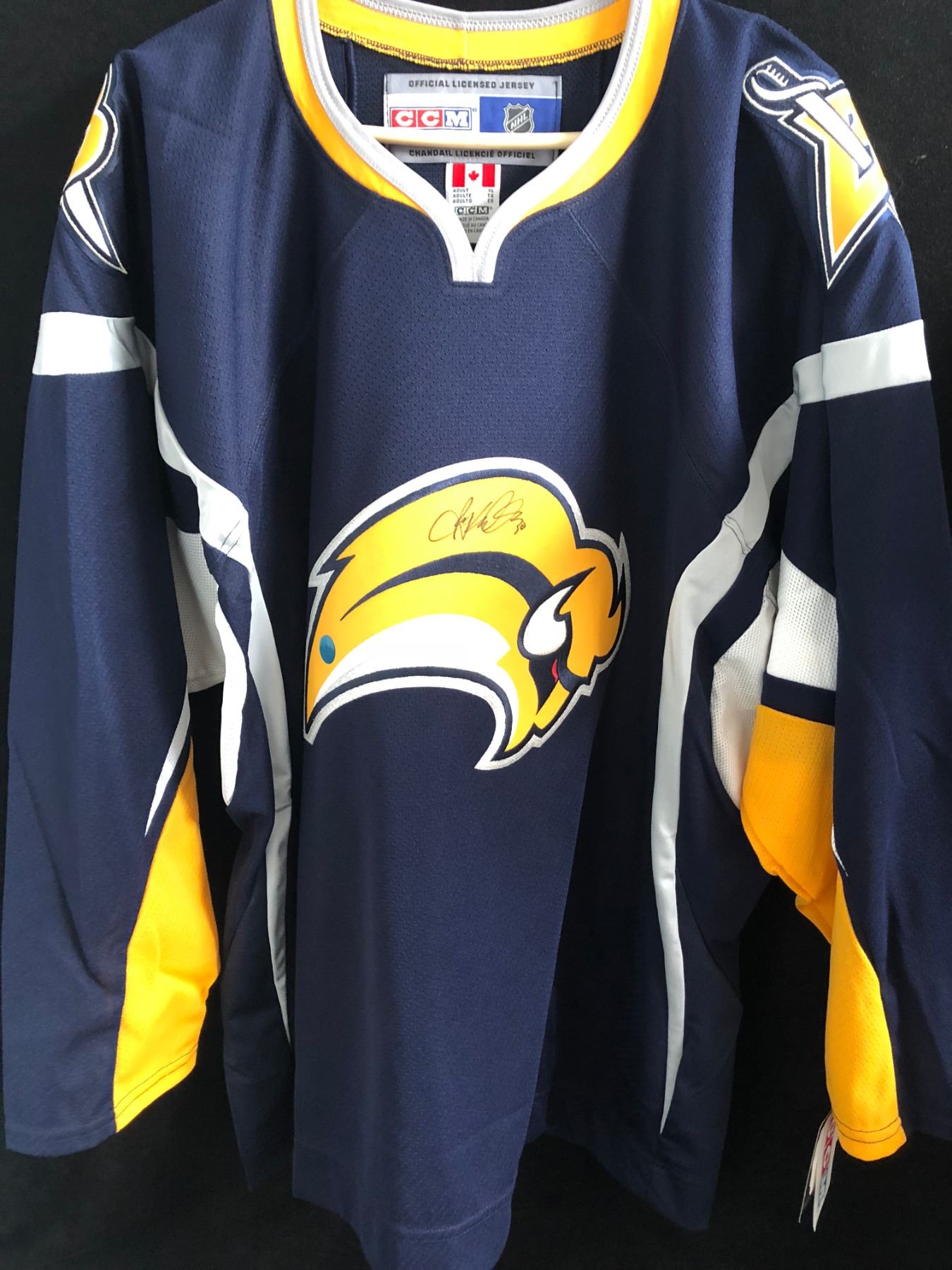 RYAN MILLER SIGNED SABRES JERSEY