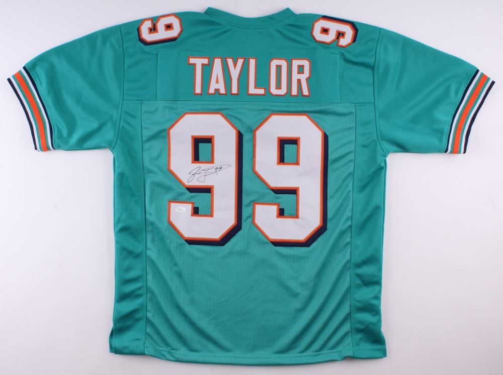 Jason Taylor Signed Dolphins Jersey (JSA COA)