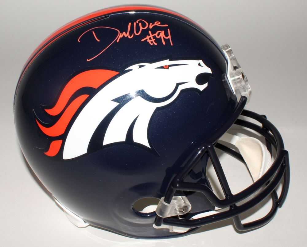 DeMarcus Ware Signed Broncos Full-Size Helmet (Beckett COA)