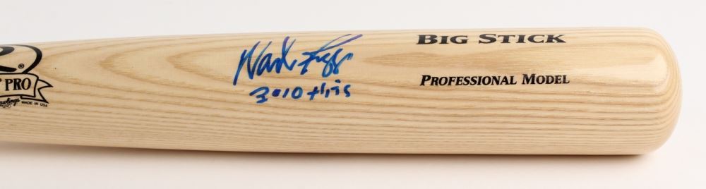 Wade Boggs Signed Rawlings Big Stick Baseball Bat Inscribed "3010 Hits" (MLB Hologram)
