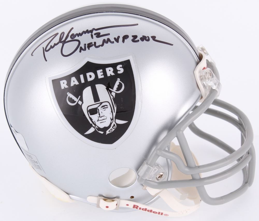 Rich Gannon Signed Raiders Mini-Helmet Inscribed "NFL MVP 2002" (Radtke ...