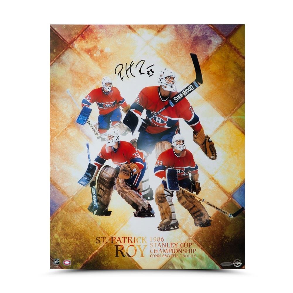 Patrick Roy Signed Canadiens "St. Patrick" 16x20 Photo (UDA COA)