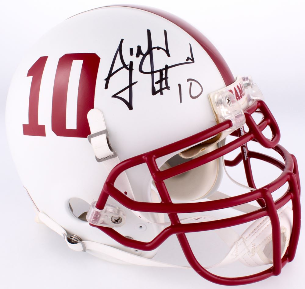 A.J. McCarron Signed Alabama Crimson Tide Full-Size Custom White Matte ...