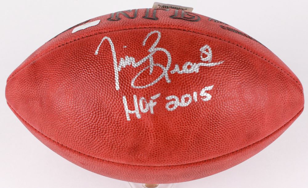 Tim Brown Signed Wilson Official NFL Football Inscribed "HOF 2015 ...