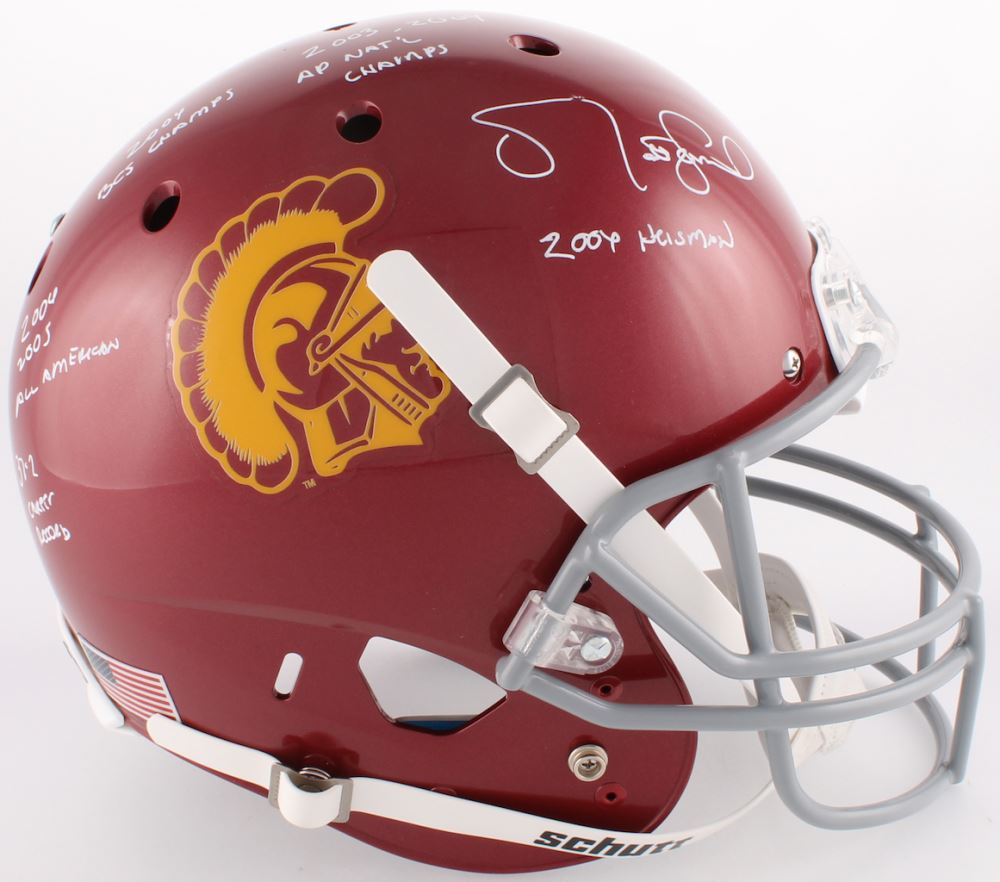Matt Leinart Signed USC Trojans Full-Size Helmet with Inscriptions (JSA ...